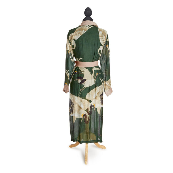 Heron Print Forest Green Robe – Birdwell's