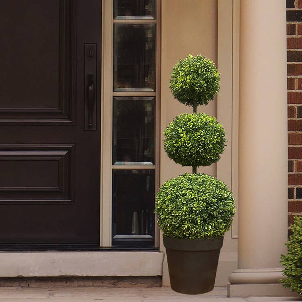 Faux Triple Boxwood Topiary – Birdwell's